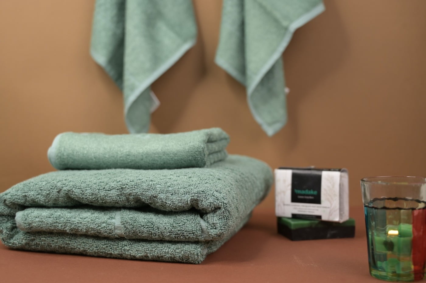 Bamboo Fluffy Fitness Towel | Ethical Green || Ultra Soft
